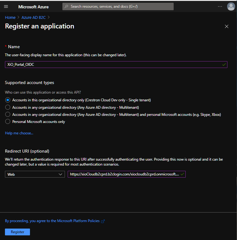 Crestron XiO Cloud® Platform: SSO OpenID Integration / Configuration