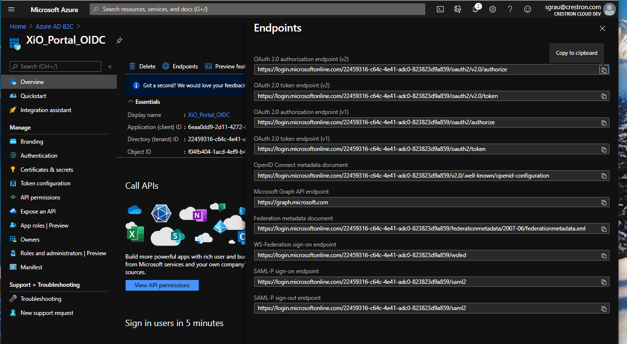 Crestron XiO Cloud® Platform: SSO OpenID Integration / Configuration