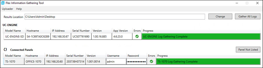 The Crestron Flex Gathering Information Tool